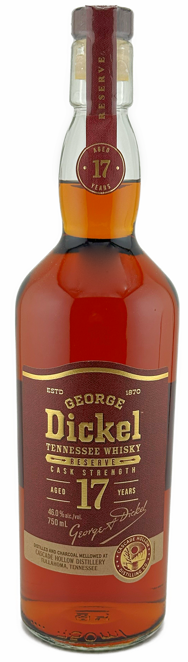 George Dickel 17 Year Old Reserve Cask Strength Tennessee Whiskey - Old ...
