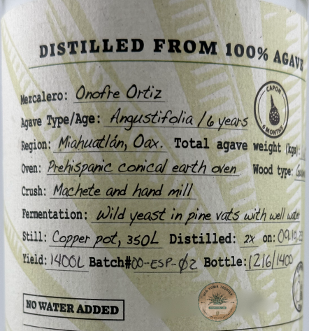 Puntiagudo Espadin Agave Spirits (1 liter) - Old Town Tequila