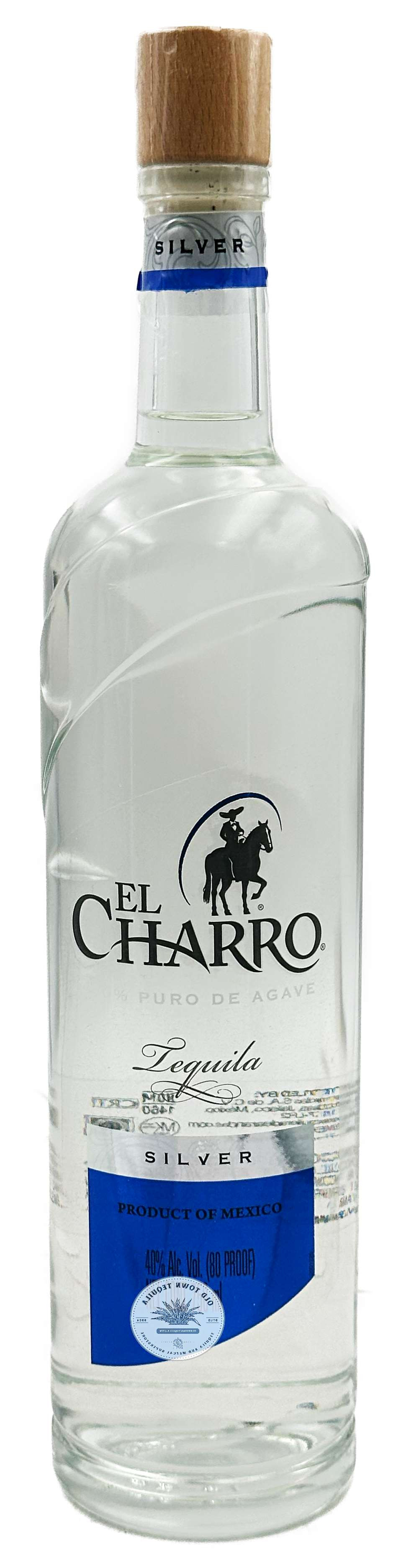 El Charro Silver Tequila 750ml - Old Town Tequila