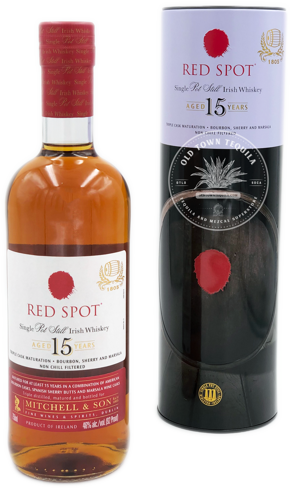 Red Spot Single Pot Still Irish Whiskey Aged 15 Years 750ml - Old Town ...