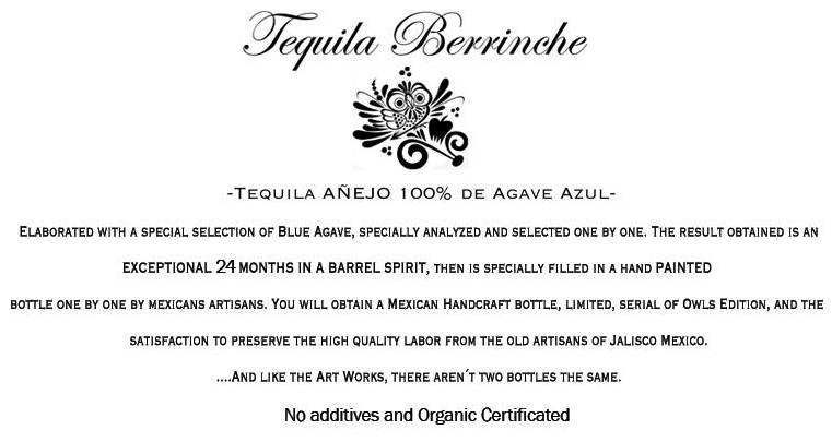 El Berrinche Anejo Organic Tequila - Old Town Tequila