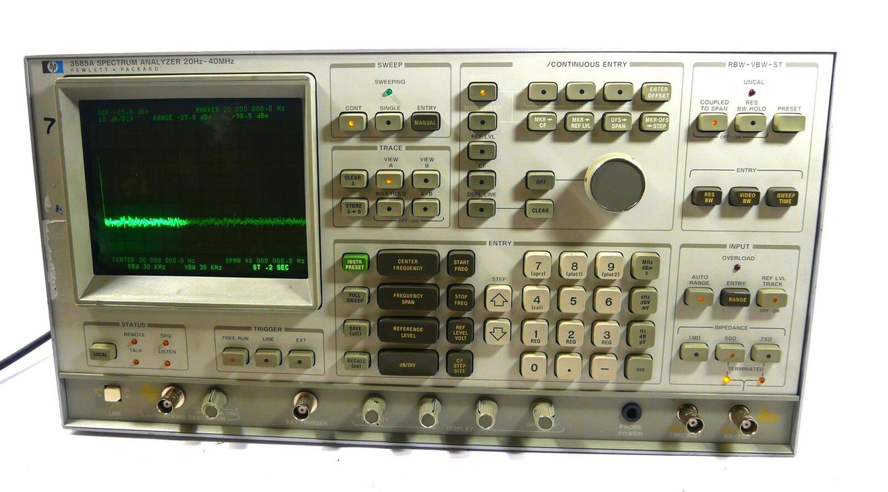Hp 3585A Spectrum Analyzer, 20Hz To 40Mhz - - Industrial Lynx
