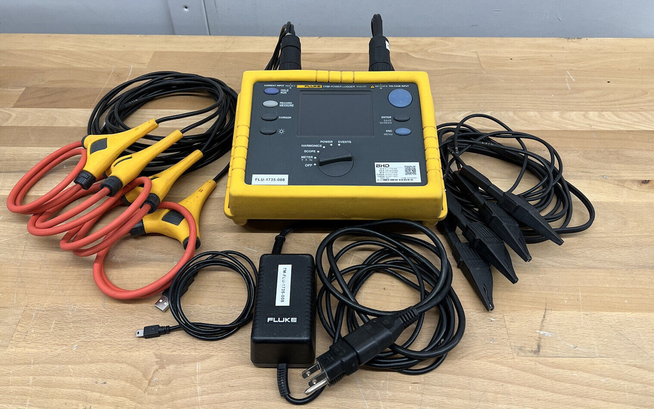 Fluke 1735 Three Phase Power Quality Logger () C/W New Calibration ...