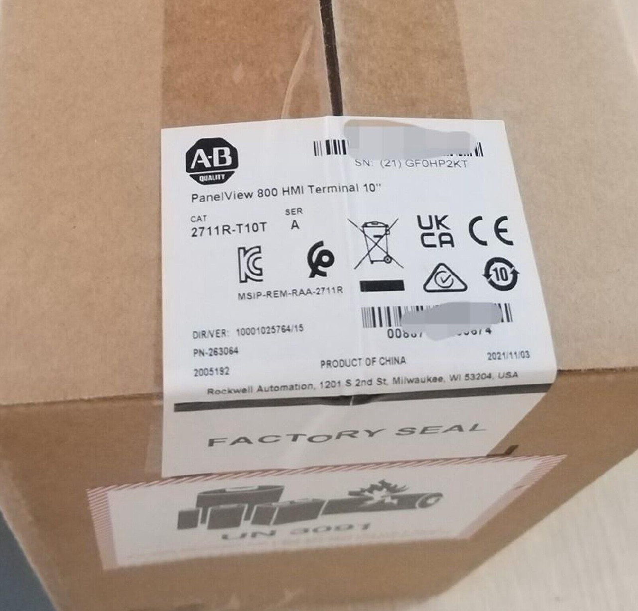 Allen Bradley Panelview 800 10.4-Inch Hmi Terminal Ab 2711R-T10T ...