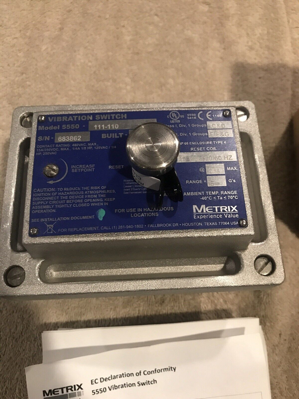 Metrix 5550-111-110 In Original Package. - Industrial Lynx