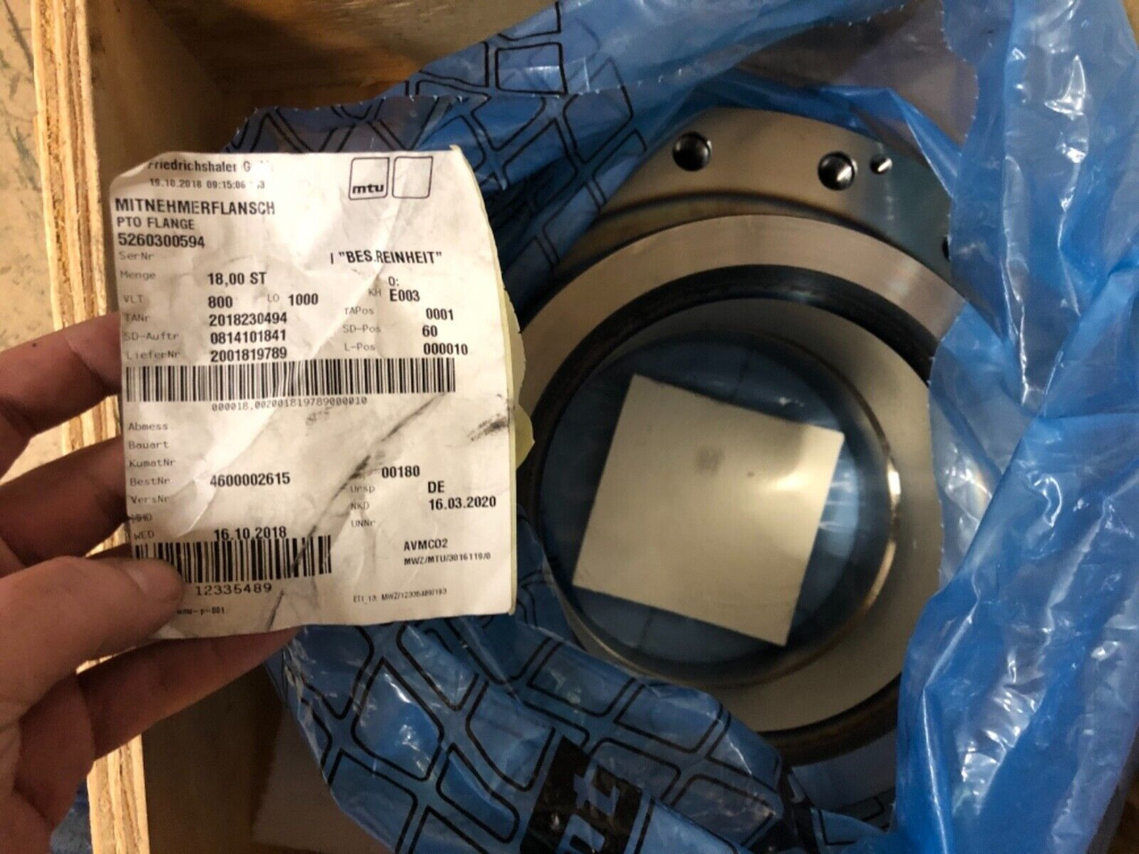 5260300594 Mtu Detroit Diesel Pto Power Take Off Flange - Industrial Lynx