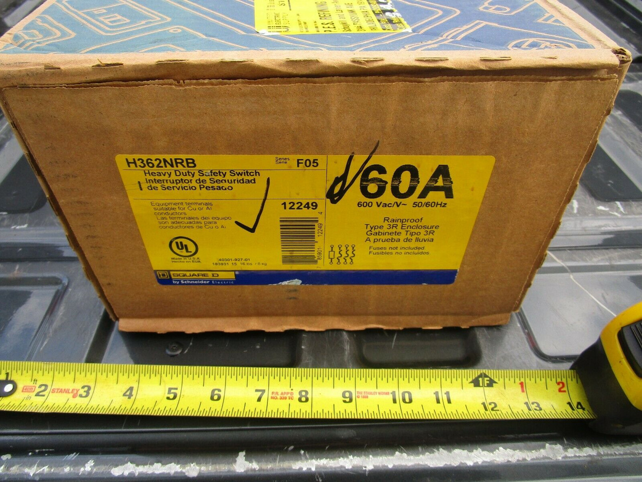 Square D H362Nrb Heavy Duty Safety Switch Fusible 60A, C0089 ...