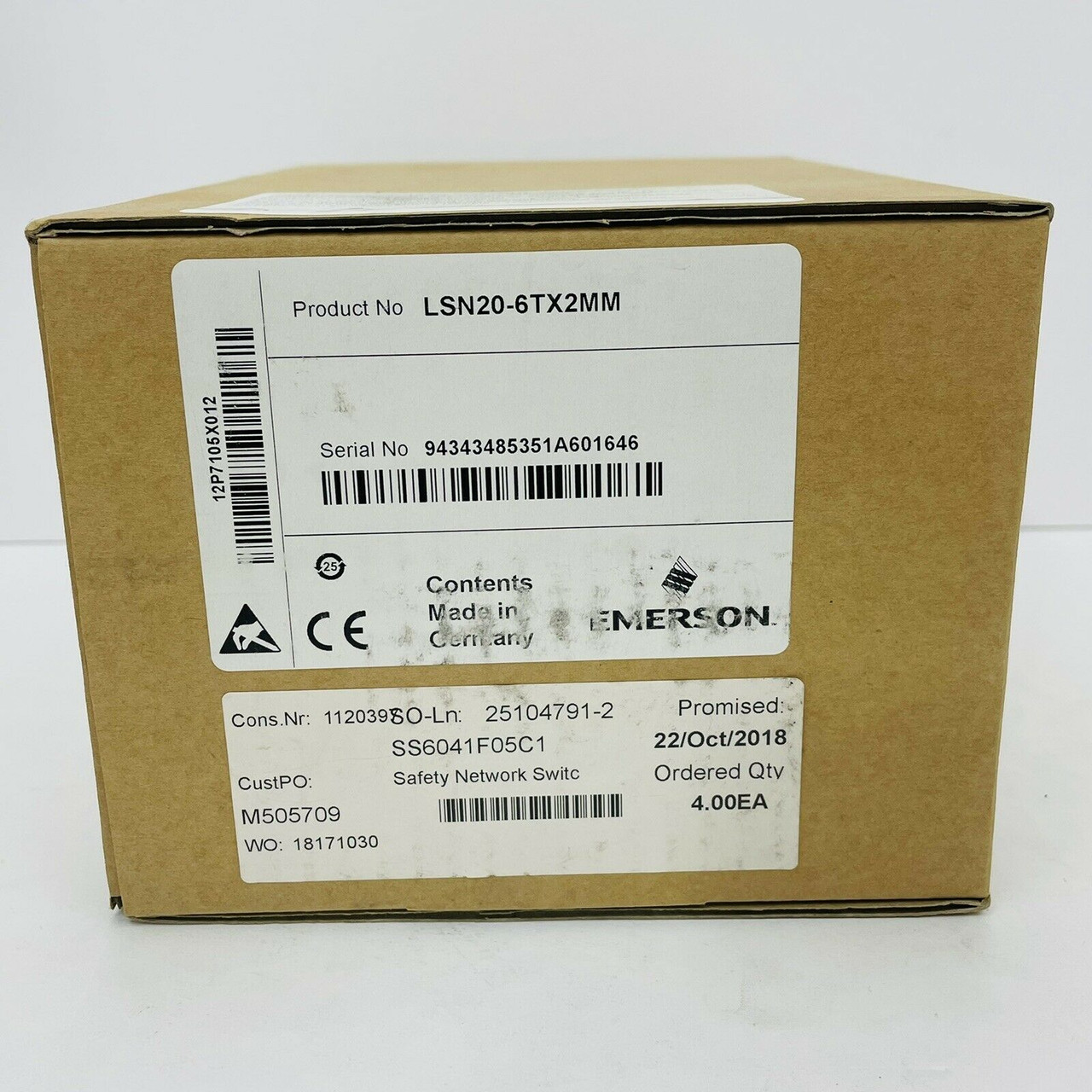 Emerson Lsn20-6Tx2Mm Safety Network Switch Deltav Sis ~ ~ - Industrial Lynx