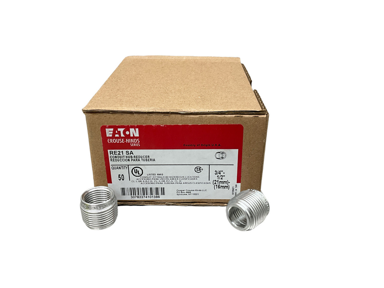 Crouse Hinds Re21 Sa Conduit Hub Reducer 3/4In-1/2In, Box Of 50 ...