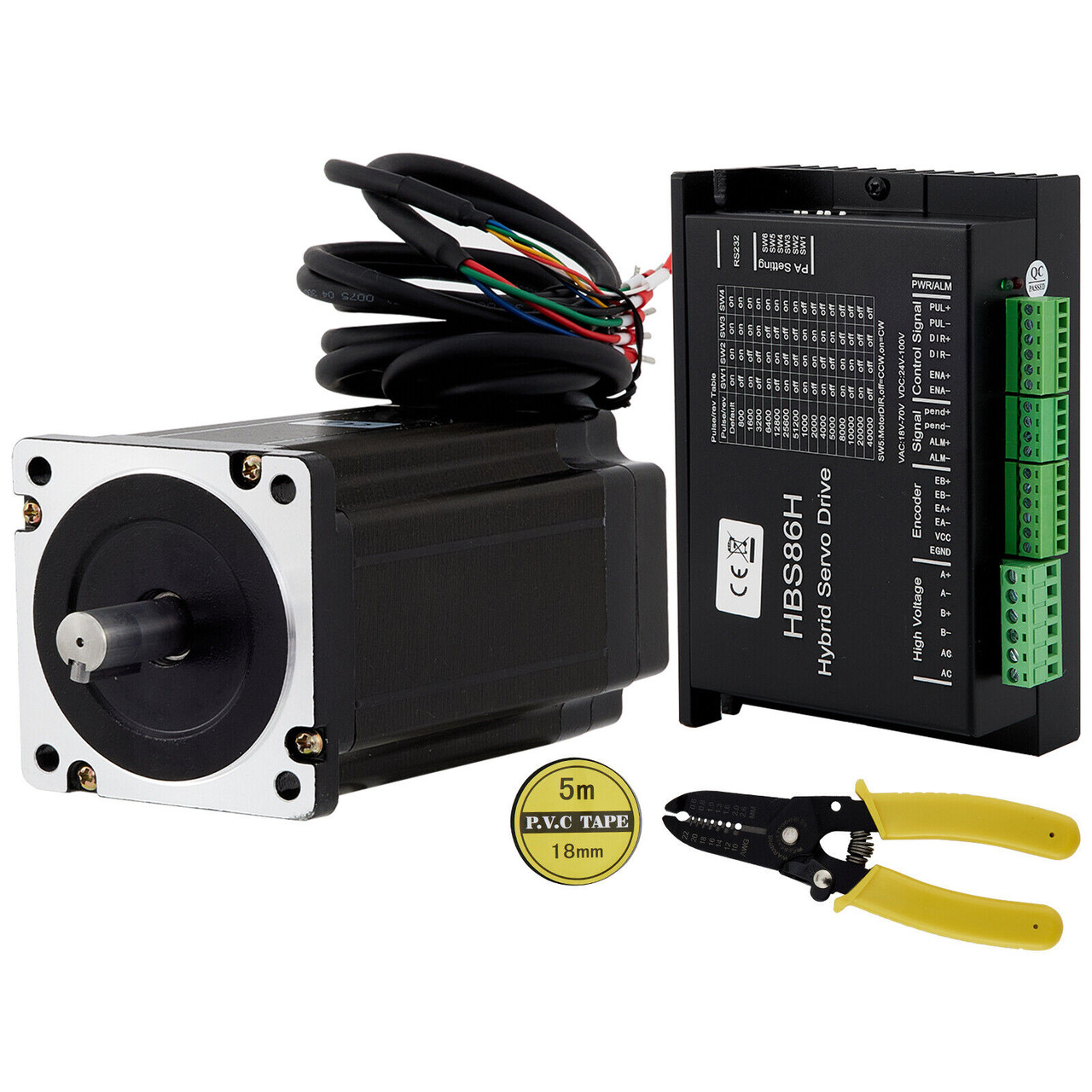 Vevor Nema34 12Nm Closed Loop Stepper Servo Motor And Hybrid Driver Kit ...