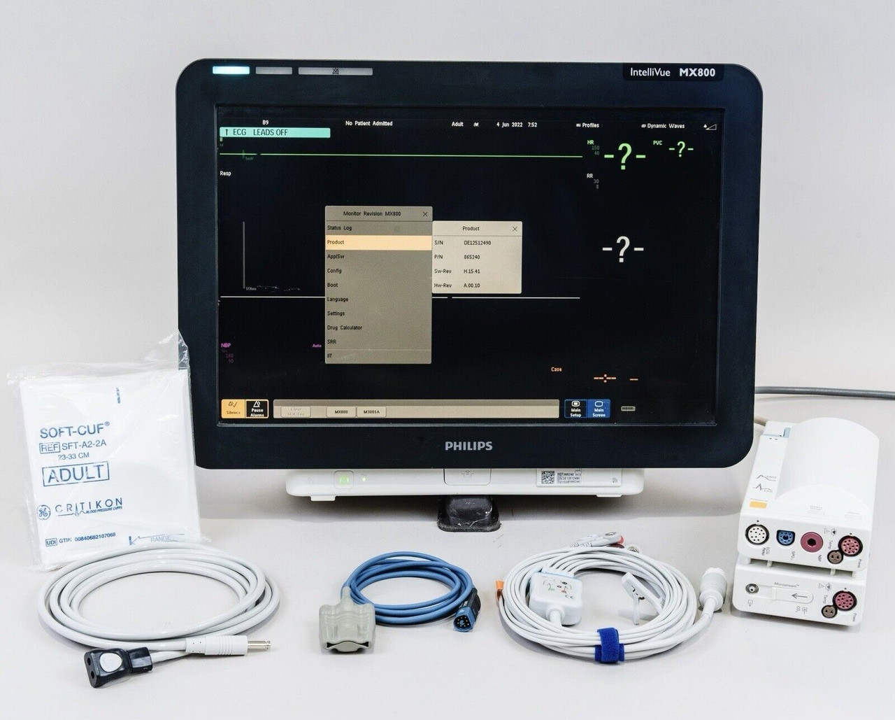 Philips Intellivue Mx800 Anesthesia Co2 Monitor With M3001A & M3015A ...