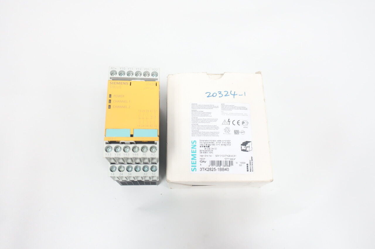 Siemens 3Tk2825-1Bb40 Safety Relay 24V-Dc - Industrial Lynx