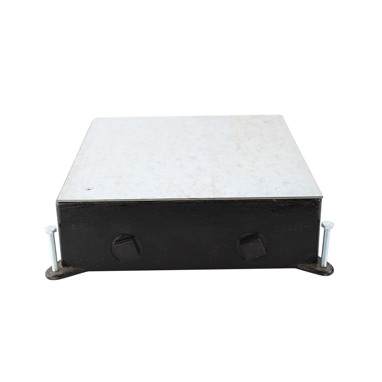 Hubbell Systems Hblcfb401Cb Cast Iron 4-Gang Shallow Recessed Floor Box ...