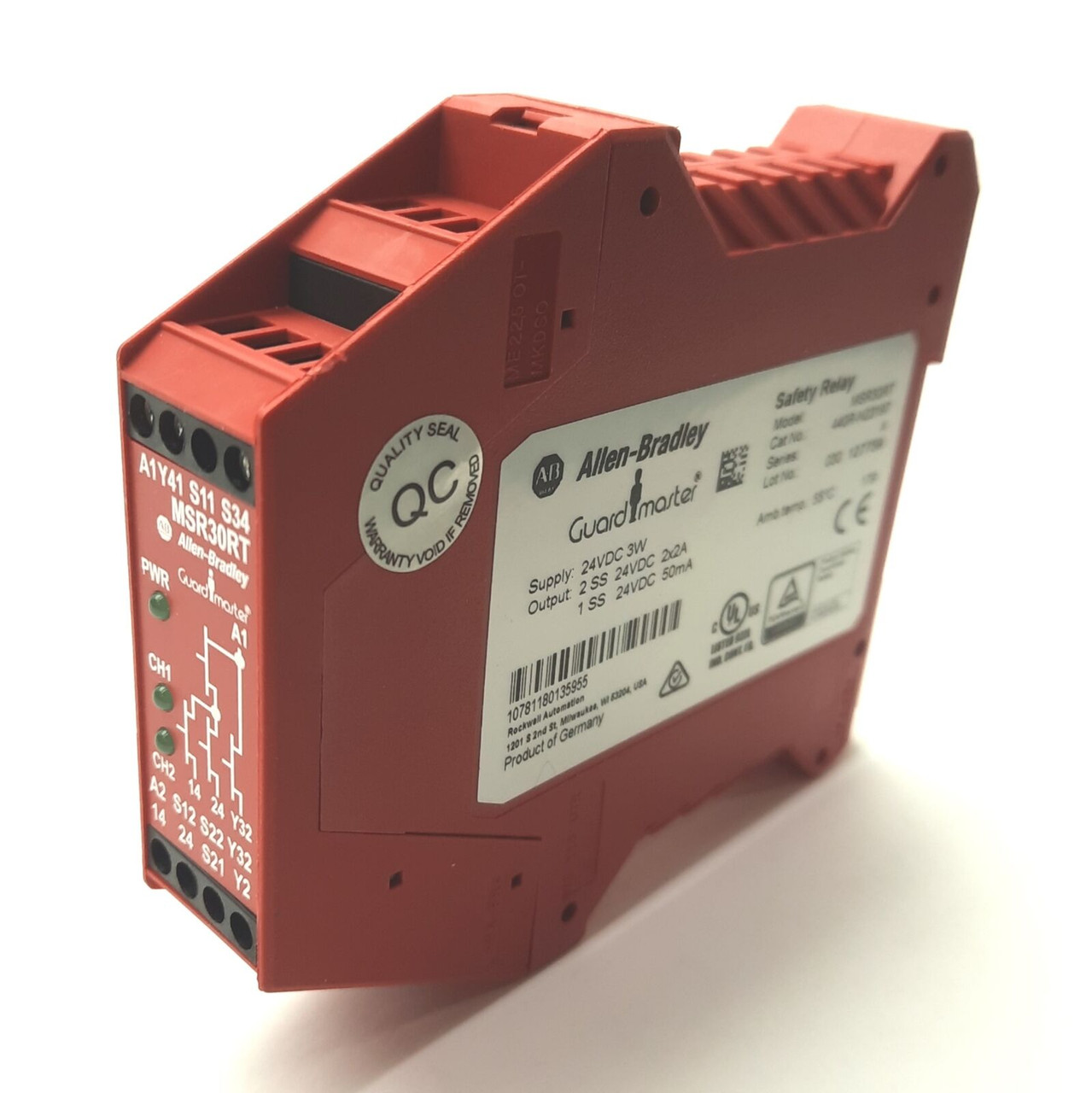 Allen Bradley 440R-P221Ags Msr41 Guardmaster Safety Relay 24V-Dc ...