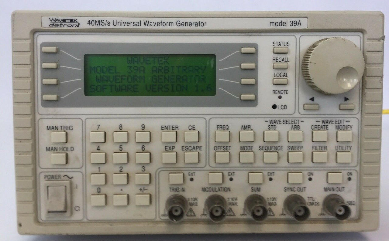 Wavetek Model 39A 40Ms/S Universal Waveform Generator - Industrial Lynx