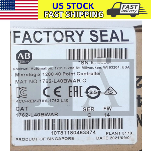Allen Bradley 1762-L40Bwar Micrologix 1200 Controller Processor 40Pt ...