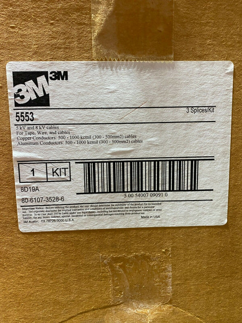 3M 5553 Cold Shrink Rubber Splice Kit 5Kv (3 Splices/Kit - Industrial Lynx