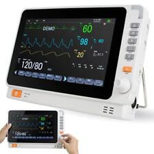10" Portable Patient Monitor Vital Signs Machine Ecg Resp Temp Spo2 Pr ...