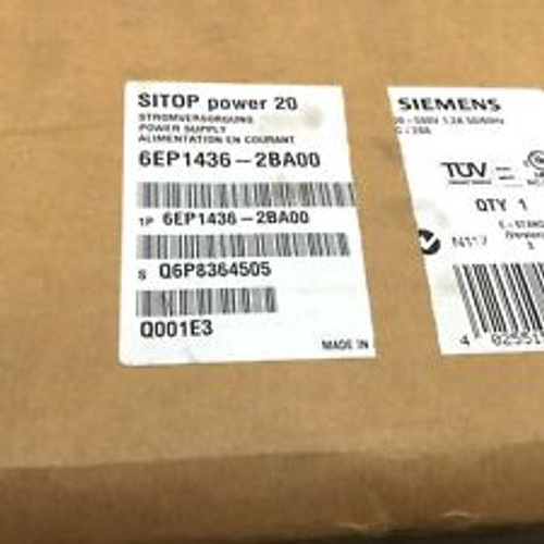 Siemens 6ep1436 2ba00 Power Supply Input 3 Phase 400 500vac Output 24vdc 20a Industrial Lynx