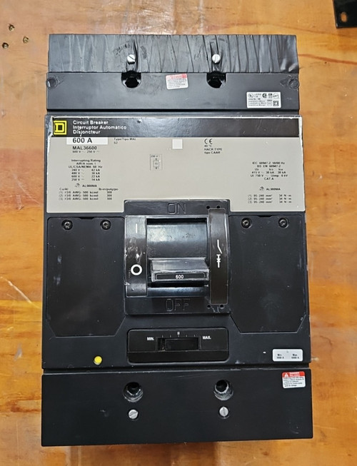 Mal36600 600 Amp 600V 3 Pole Square D Circuit Breaker - Industrial Lynx