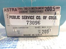 Astra Instrument Current Transformer 200:5 Ratio Cat # 205 - Industrial ...