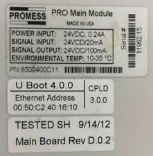 Promess 8500400C11 Pro Main Module 24Vdc Main Board Rev D.0.2 ...