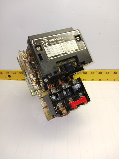 Square D Size 2 Motor Starter 600 Vac 25 Hp 3 Phase 120V Coil 8536Sd01S ...