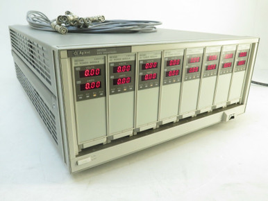 Agilent 66000A Mps Mainframe /W 8 X 66104A Dc Power Supply(0-60V/2.5A ...