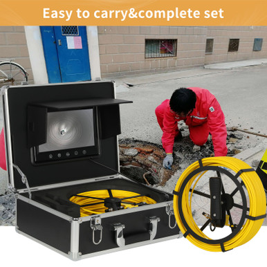 Waterproof Drain Pipe Sewer Inspection Camera System 7"Lcd 1000 Tvl 30M ...