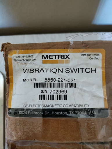 Metrix Vibration Switch 5550-221-021 - Industrial Lynx