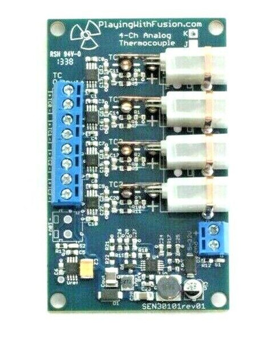 K-Type Quad Channel Analog Thermocouple Amplifier, 0-10V Out, -260°C ...