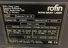 Rofin-Sinar Laser Powerline E Air-25 Class 4 Lasar 230V 770W 35A ...