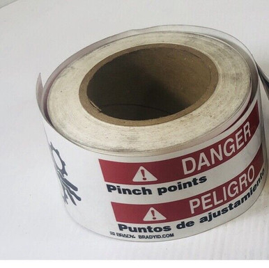 Brady 3" X 9" Danger Pinch Points Sticker Label (Lot Of 50 ...