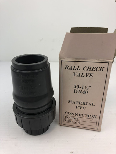 Tvi Thermoplastic Valves Inc. Dn40 Ball Check Valve 50-1 1/2" Pvc ...