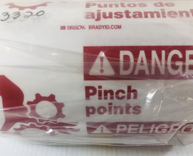 Brady 7" X 5" Red Pinch Points Stickers Roll Of 100 Y525485 ...