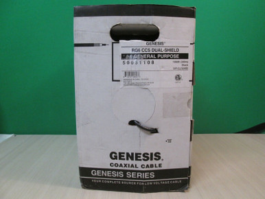 Honeywell Genesis 18 Awg Rg6/U Dual-Shielded Broadband Coaxial Cable Black 1000 - Industrial Lynx