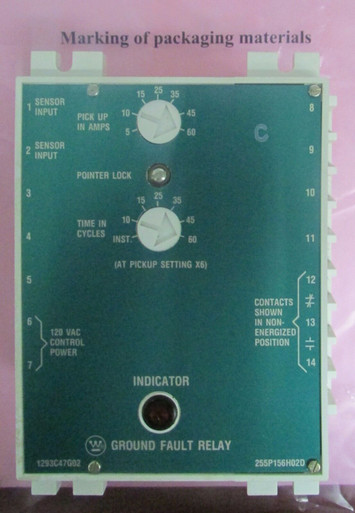 Westinghouse Ground Fault Relay 5-60 Amp 120 Vac 1293C47G02 ...