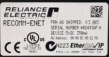 Reliance Electric Recomm-Enet Ethernet / Ip Communications Module ...