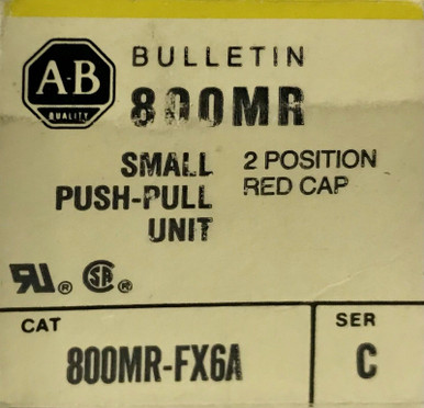 Allen Bradley 800Mr Fx6A Small Red 2 Position Push Pull Pushbutton ...