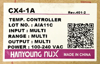 Hanyoung Nux Cx4 1A 100-240Vac Cx4 Temperature Controller Cx4-1A Multi ...