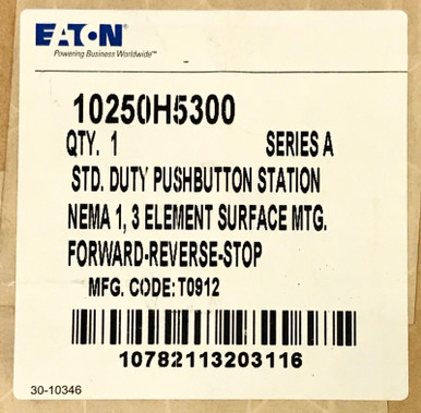 Cutler Hammer 10250H5300 Forward Reverse Stop Pushbutton Station ...