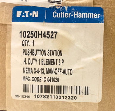Cutler Hammer 10250H4527 Push Button Station Manual Off Auto Switch ...
