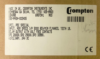 Crompton 253 Ph34 003405 Thermistor Trip Speed Sensing Phase Protector ...