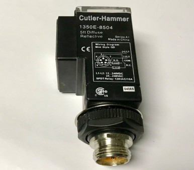 Cutler Hammer 1350E-8504 5Ft Diffuse Reflective Sensor Photoelectric ...