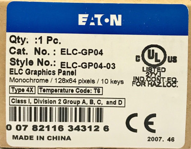 Eaton Elc Gp04 03 Elc Graphics Panel Controller Monochrome - Industrial ...