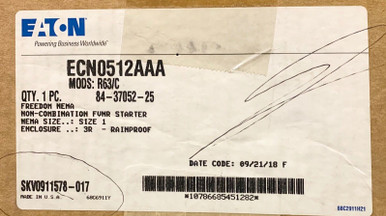 Eaton Ecn0512Aaa 120 Vac Size 1 An19Dno Starter Nema 3R Enclosure 4-20 ...