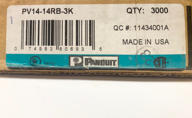 Panduit Pv14 14Rb 3K Blue Crimp On Lug Ring Terminal 14-16 Awg # 1/4 ...