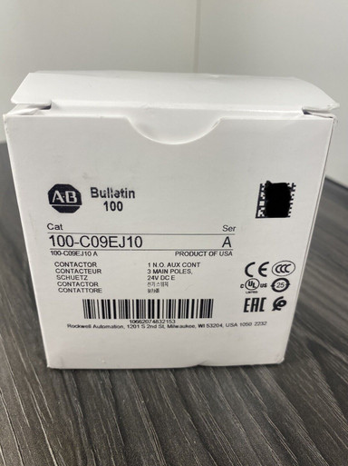 2022 Allen Bradley 100-C09Ej10 Ser A Iec Contactor 24V Dc 3-Pole 9A ...