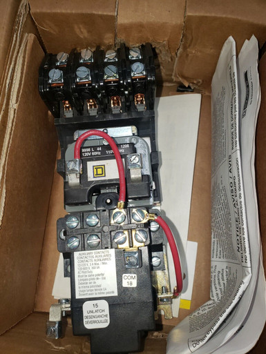 Square D 8903Lx040V02 40 Amp 600 Volt 120 Volt Coil Lighting Contactor ...