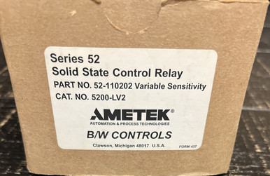 Ametek 52-110202 Series 52 Solid State Control Relay - Industrial Lynx